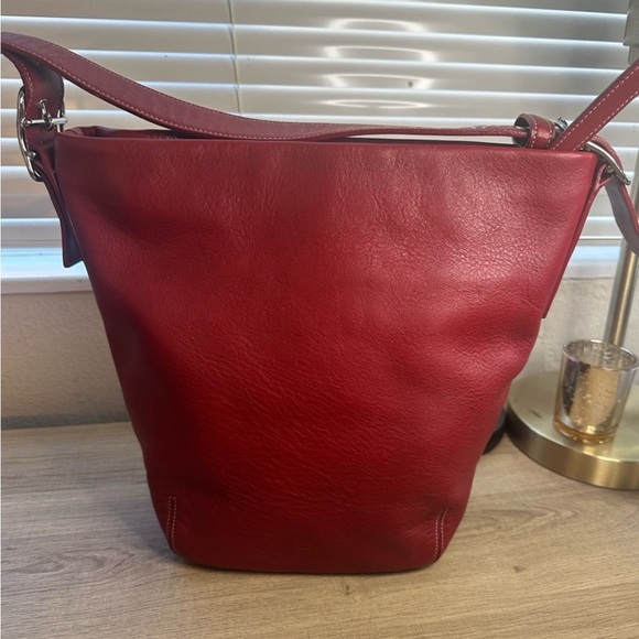 Coach | Bags | Coach Vintage 986 Red Leather Legacy Soho Bucket ...